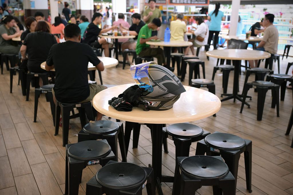 Hogging or fair game? Singapore’s ‘chope’ culture in pictures